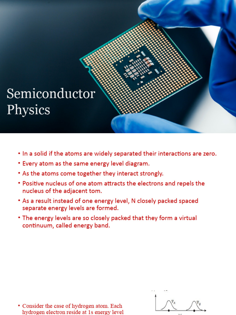 Semiconductor Physics | PDF | Molecular Orbital | Band Gap