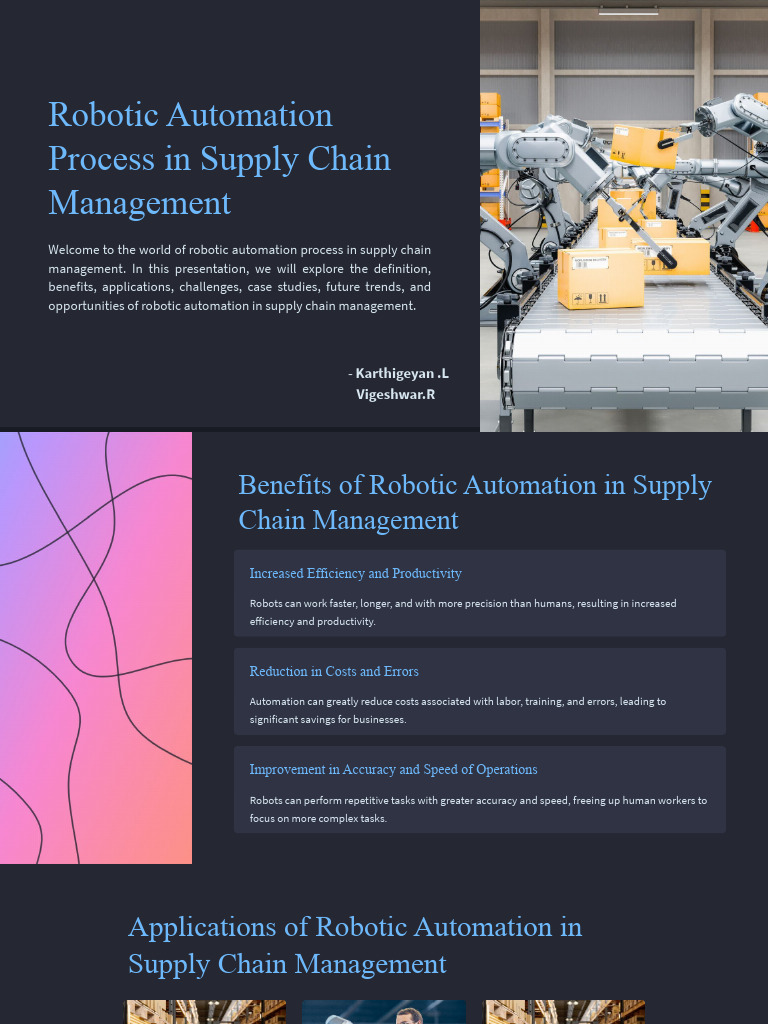 Robotic Automation in Supply Chains | PDF | Automation | Robotics