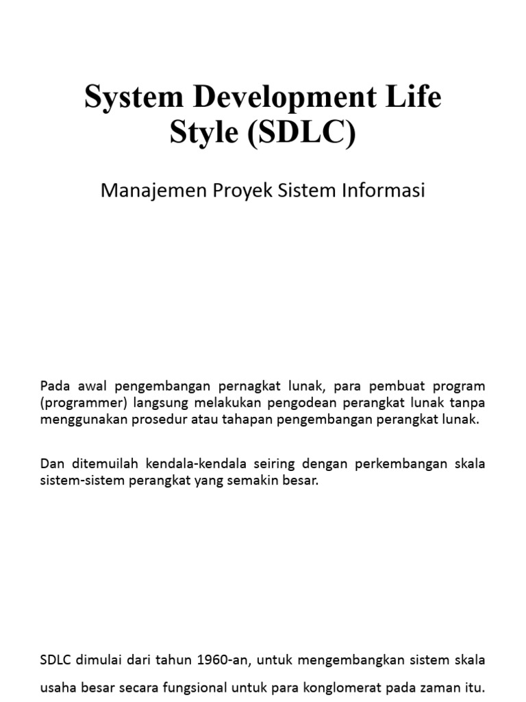 System Development Life Style (SDLC) | PDF | Komputer