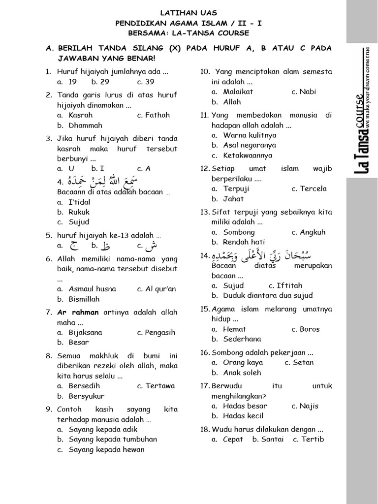 Uas Pai Ii - I | PDF