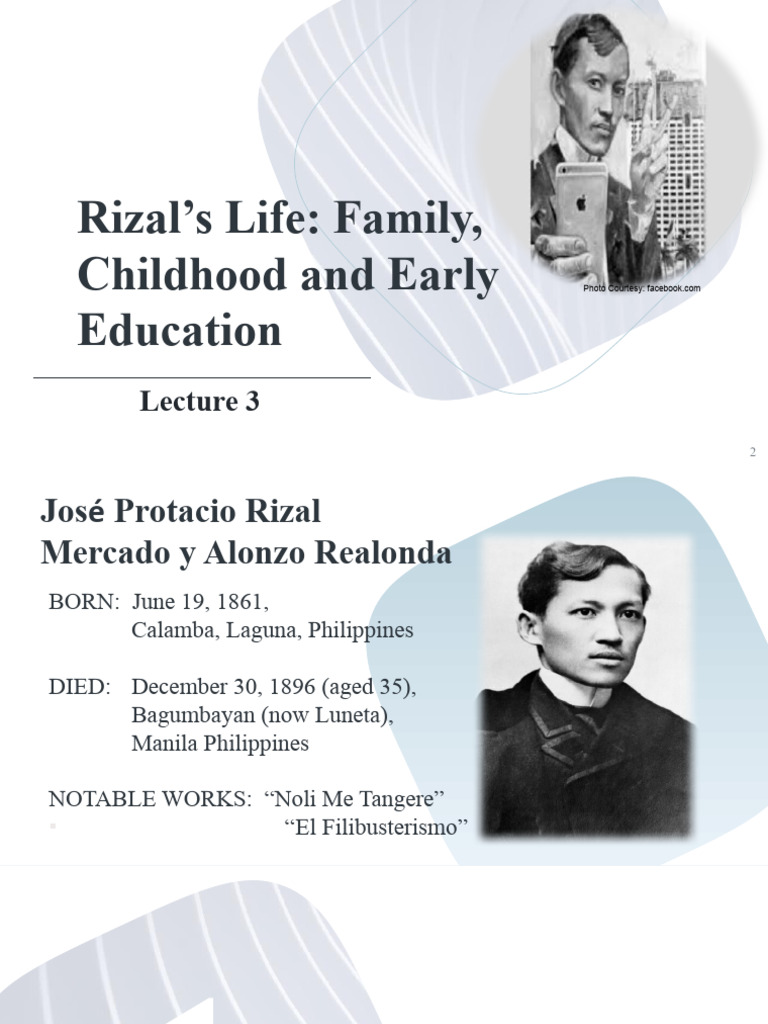 RIzal's Life Childhood and Early Education | PDF | History | Classics