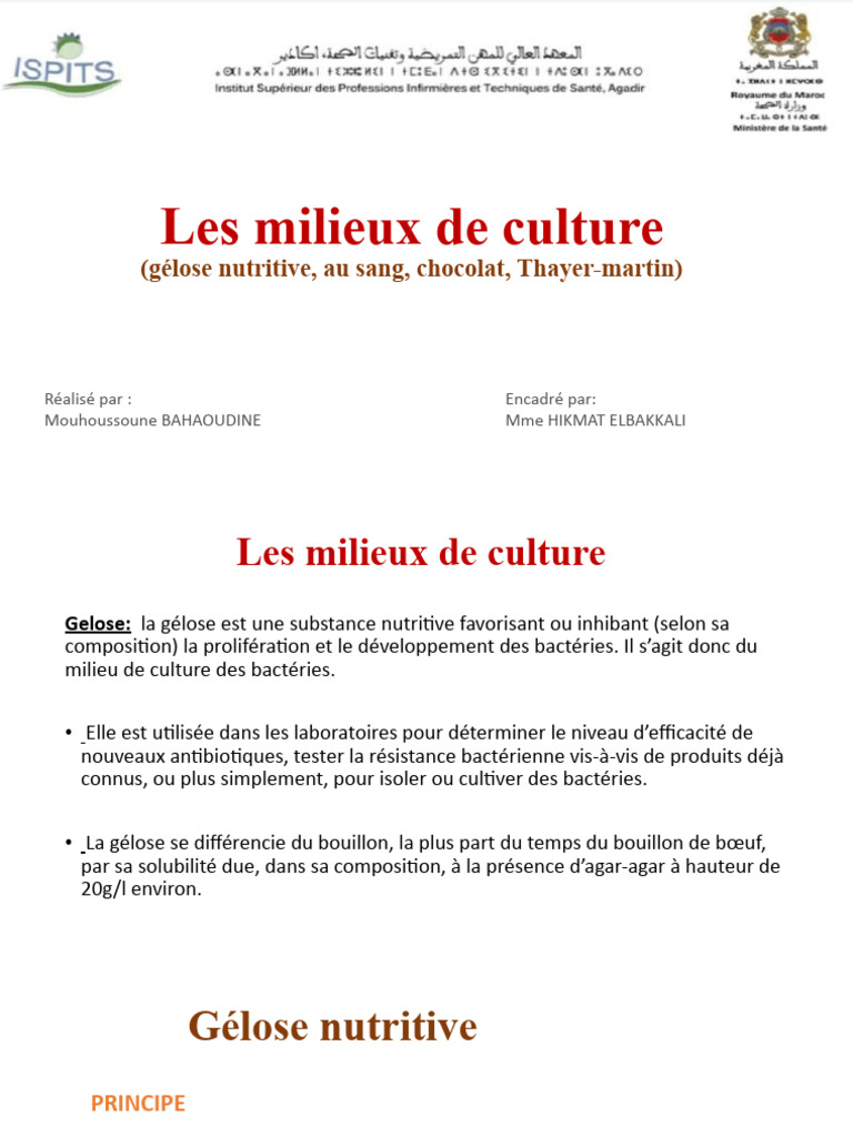 Types de gélose et hémolyse bactérienne | PDF | Streptocoque | Milieu ...