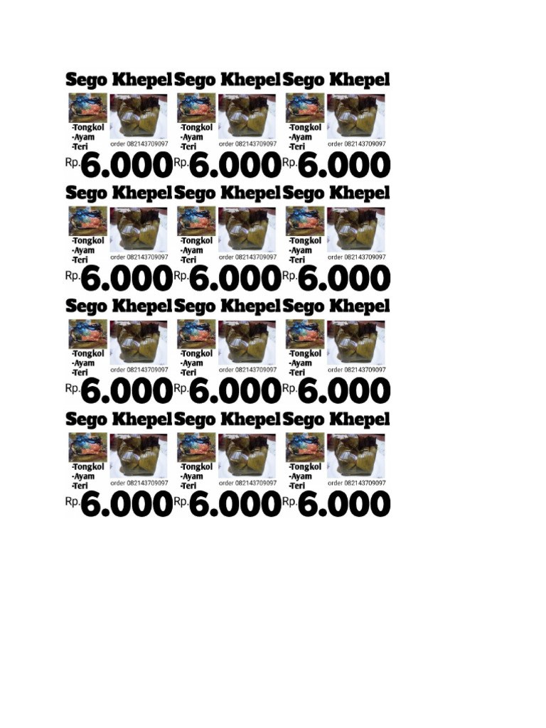 Dokumen Banner Sego Kepel | PDF