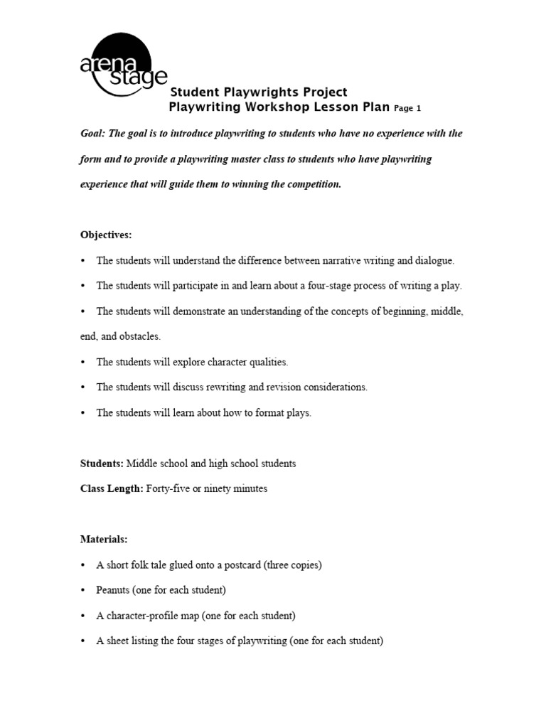 Lesson Plan | PDF | Playwright | Lesson Plan
