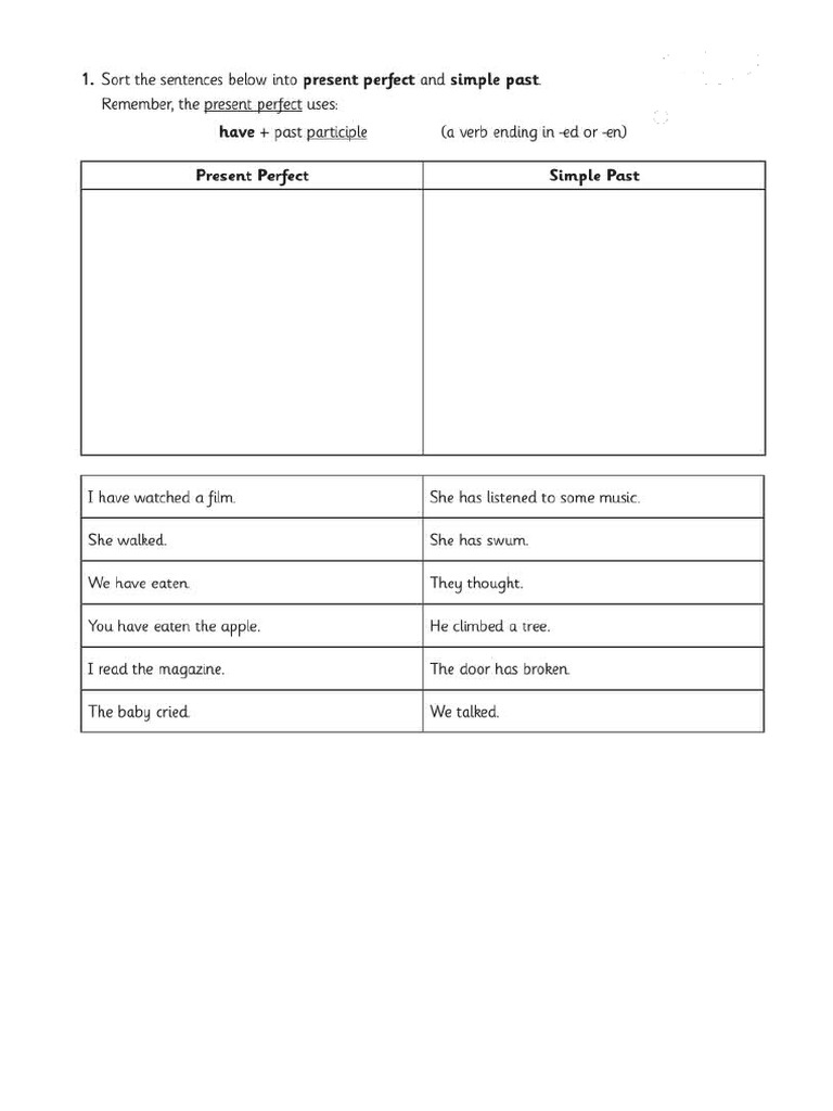 present perfect vs present simple | PDF