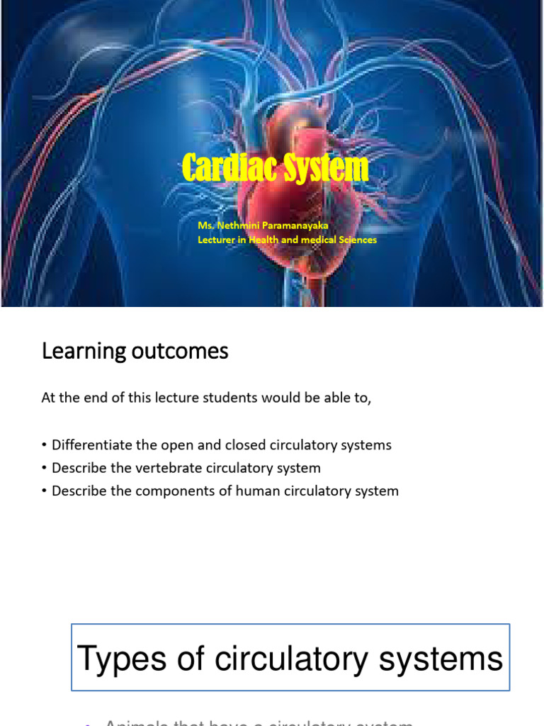 Lec 3-Cardiac System | PDF | Heart | Heart Valve