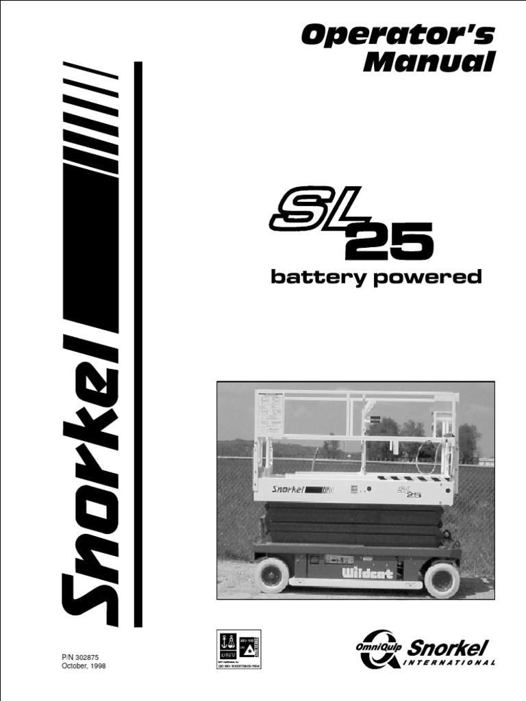 SL 25 Operators Manual | PDF | Elevator | High Voltage