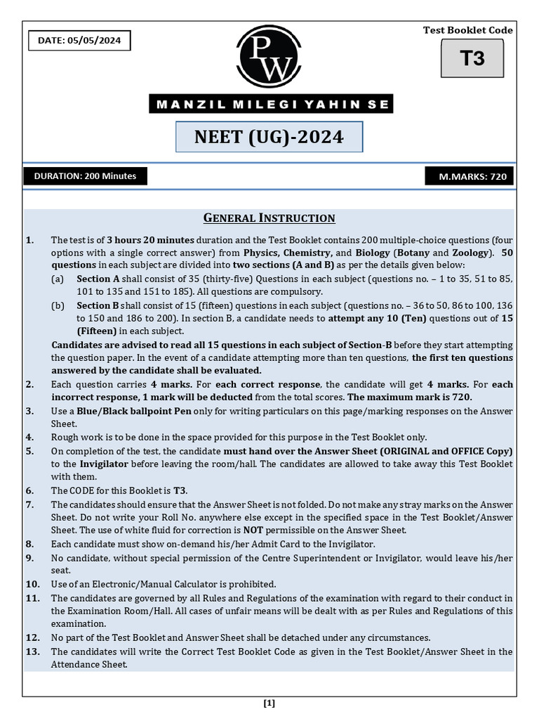 Neet Nta Code | Download Free PDF | Acceleration | Physical Phenomena
