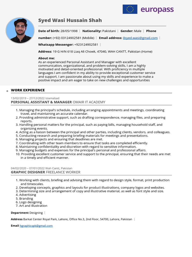 Wasi Cv Pdf Adobe Photoshop Adobe Illustrator