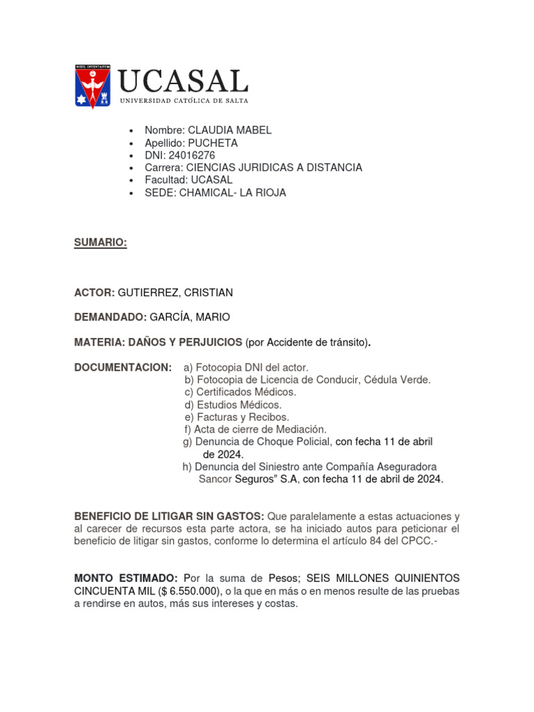 T.P. #1 Obligatorio | PDF | Póliza de seguros | Documento de identidad