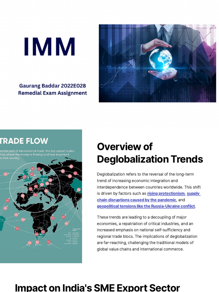 Deglobalization's Impact on India's SMEs | PDF | Exports | Small And ...
