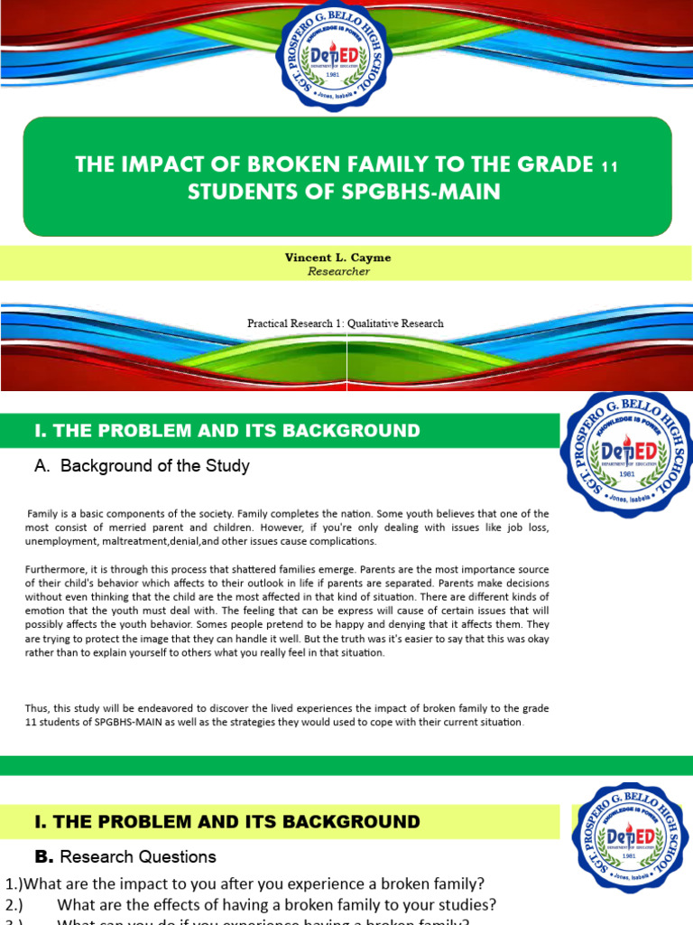 Impact of Broken Families on Students | PDF | Methodology | Survey ...