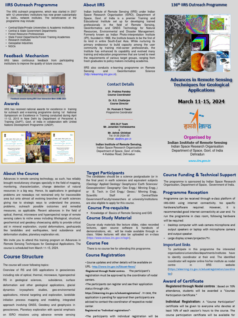 136 Brochure | PDF | Earth Sciences | Remote Sensing