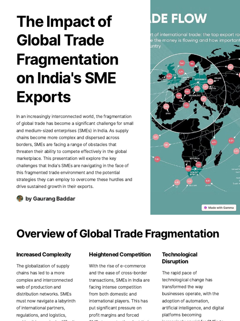 The Impact of Global Trade Fragmentation On Indias SME Exports | PDF ...