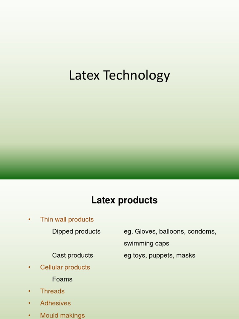 Latex Technology S4 | PDF | Surfactant | Natural Rubber