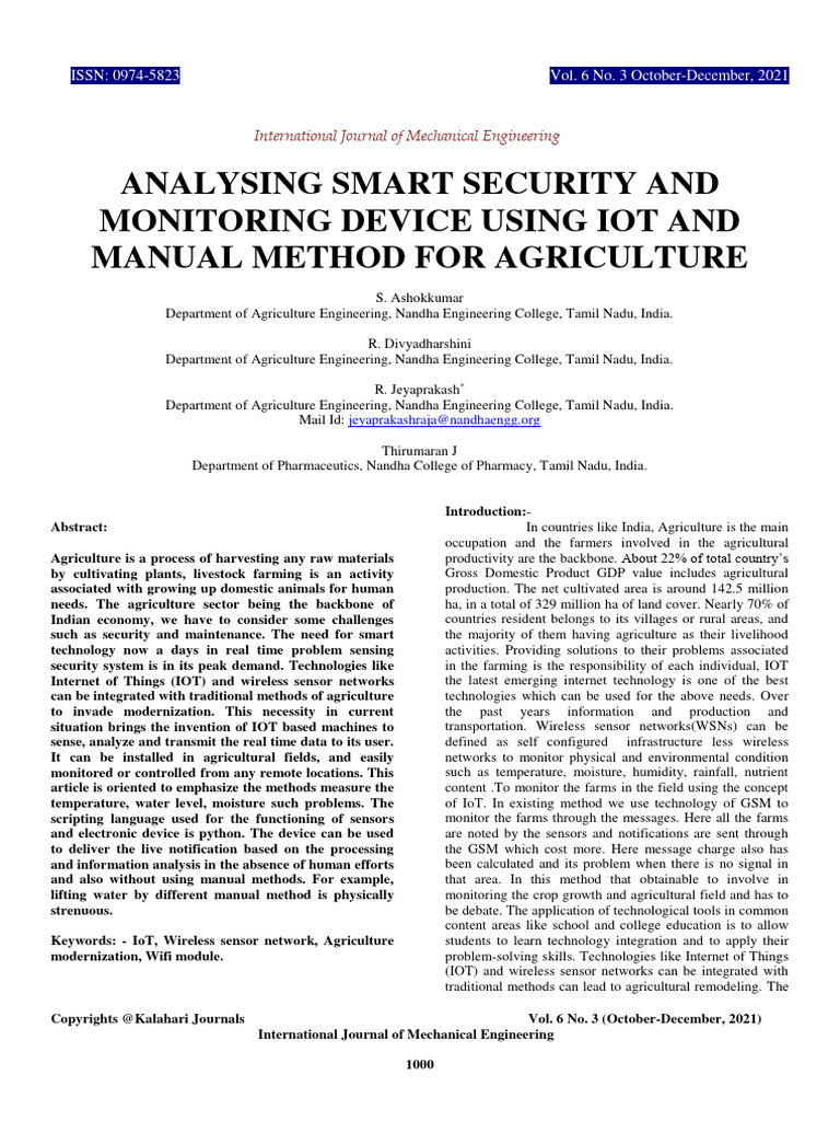Dec 109 | PDF | Internet Of Things | Agriculture