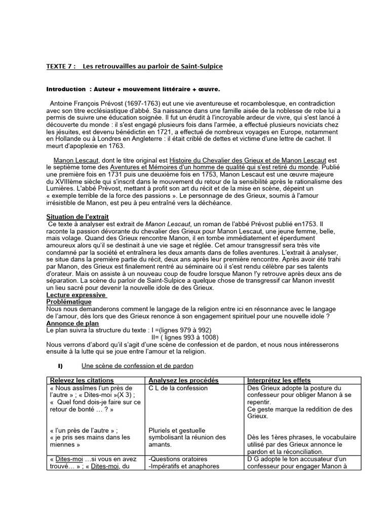 Texte 7 Les Retrouvailles Au Parloir de Saint | PDF