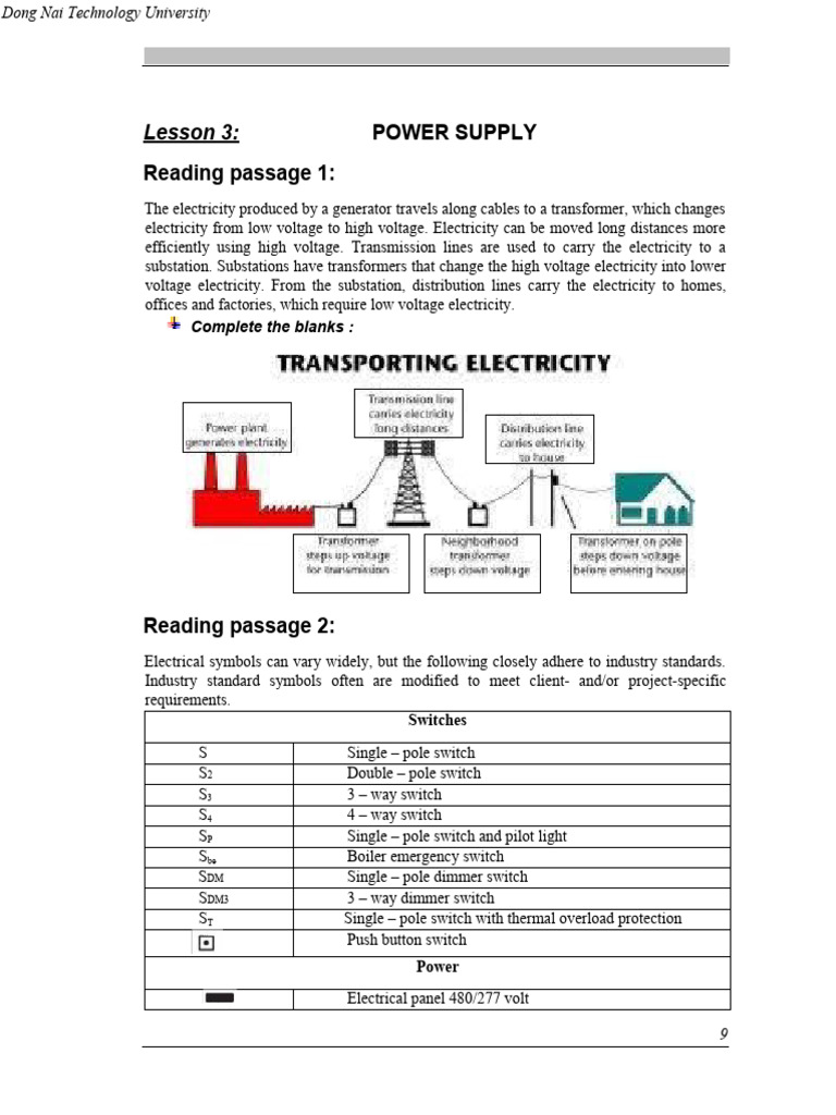 Lesson 3 Pdf Transformer Electrical Substation