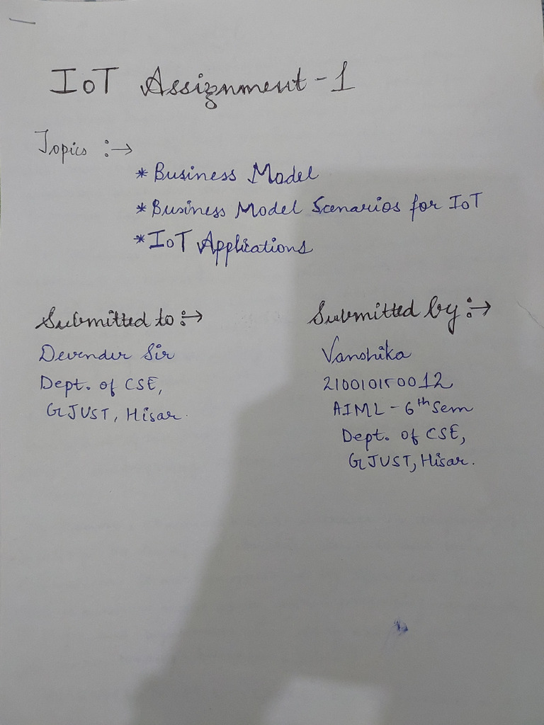 Iot Assignment1 | PDF