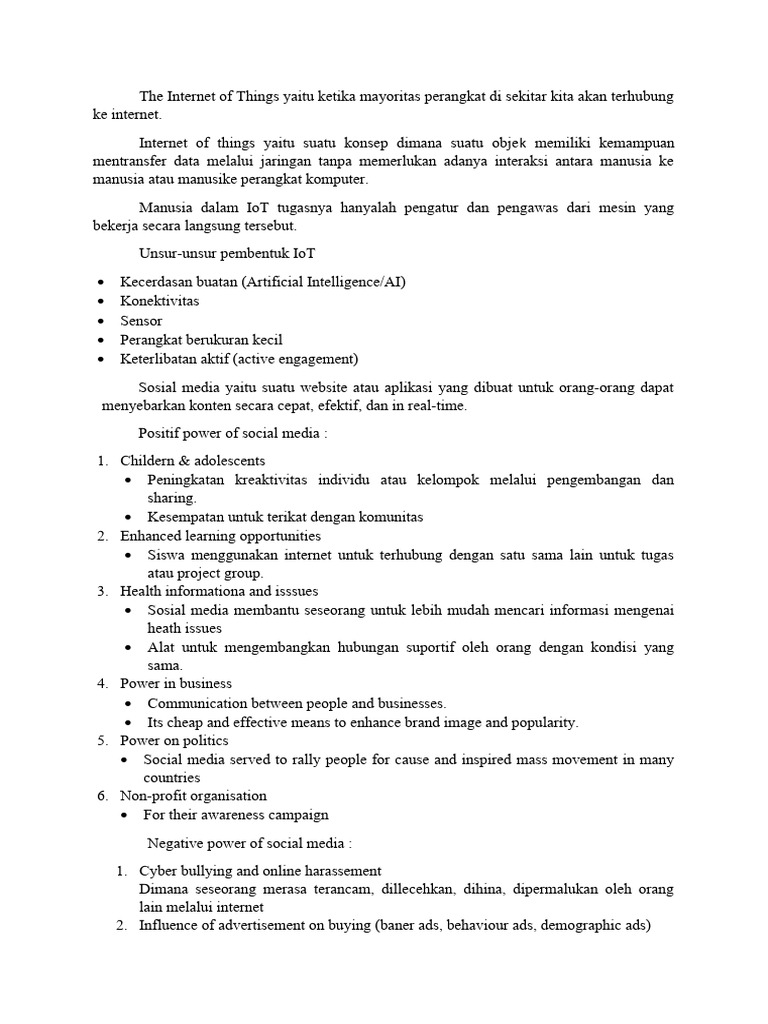 Pengaruh IoT dan Media Sosial pada E-Commerce | PDF | Bisnis | Ilmu Sosial