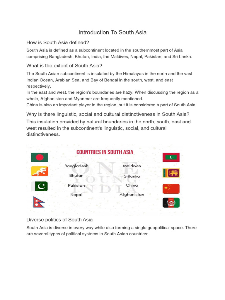 Contemporary South Asia | PDF | South Asia | Indian Subcontinent