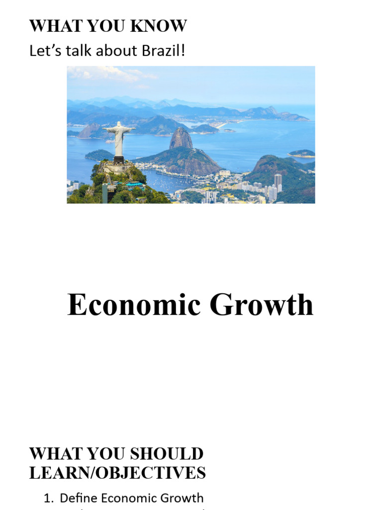Lesson 3 Economic Growth | PDF | Gross Domestic Product | Human ...