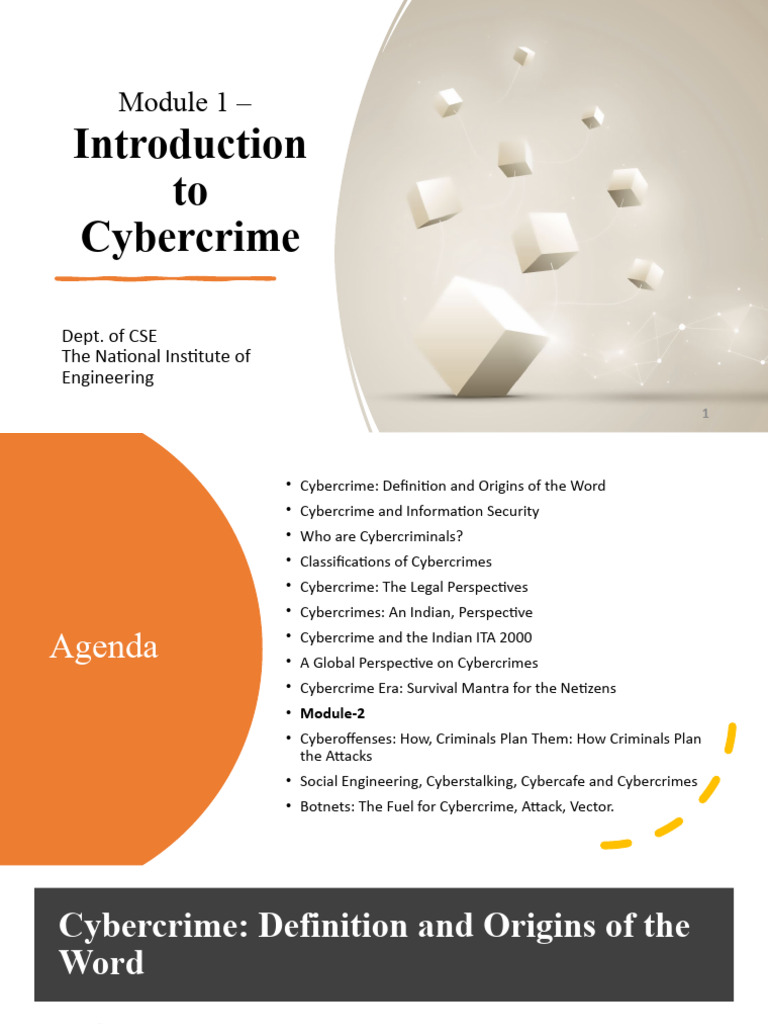 ICS Module 1 PPT | PDF | Cybercrime | Spamming