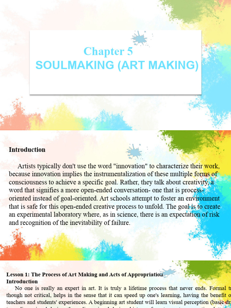 Chapter 6 Soul Making (Art Making) | PDF | Weaving