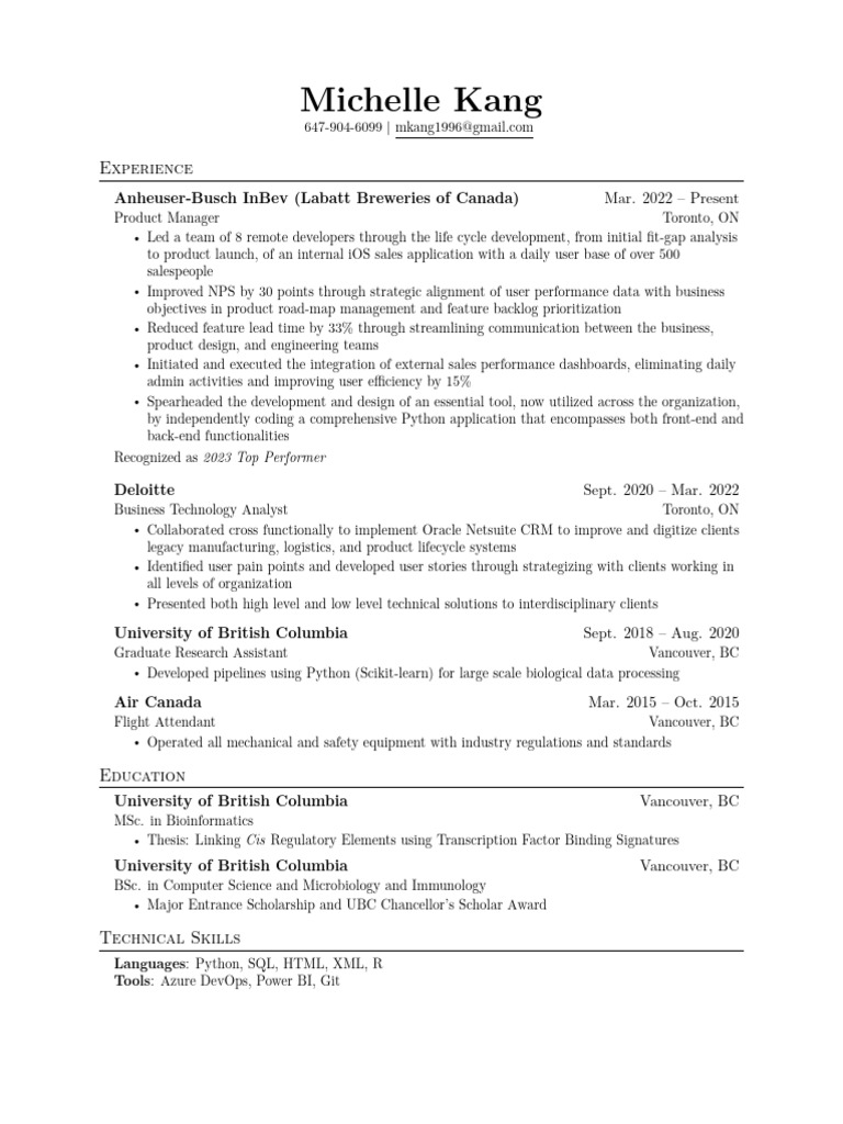 Michelle Resume | PDF | Product Lifecycle | Information Technology