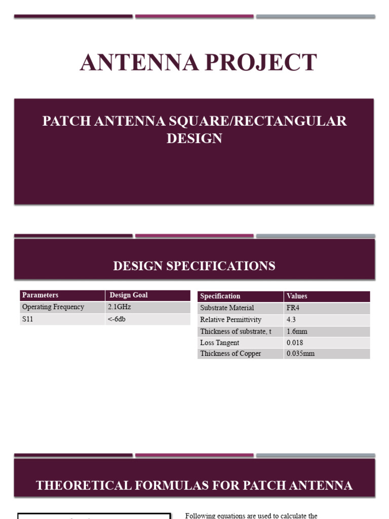 Patch Antenna Square | PDF | Science & Mathematics