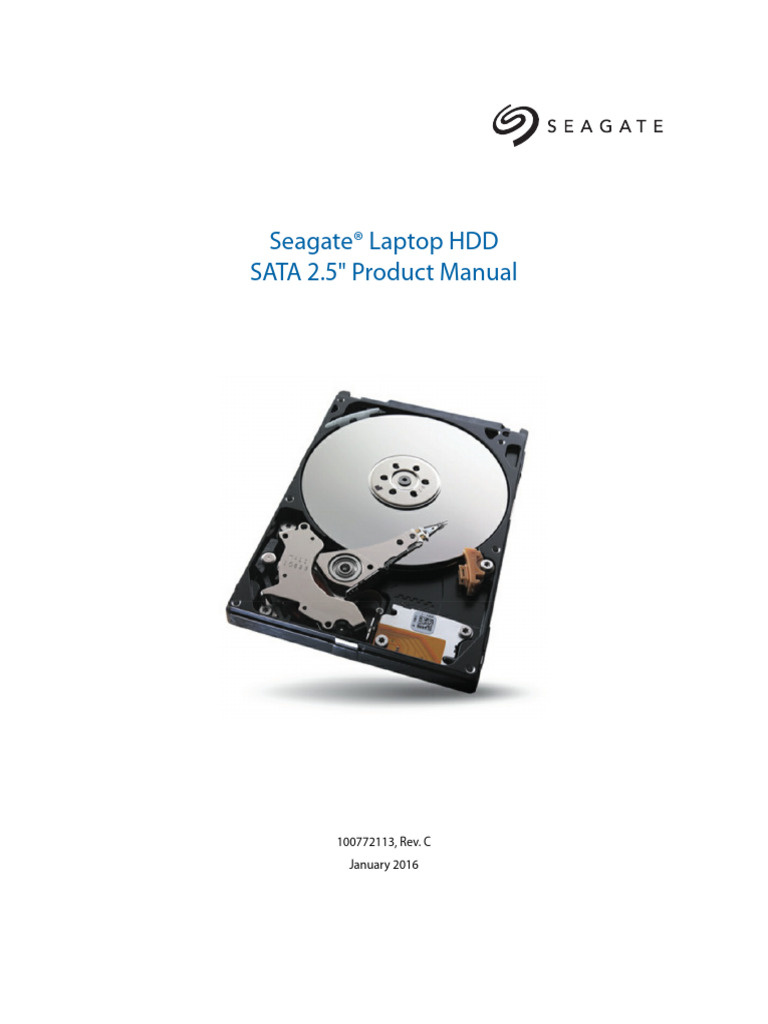 Seagate® Laptop HDD SATA 2.5" Product Manual: 100772113, Rev. C January 2016 | PDF | Hard Disk ...