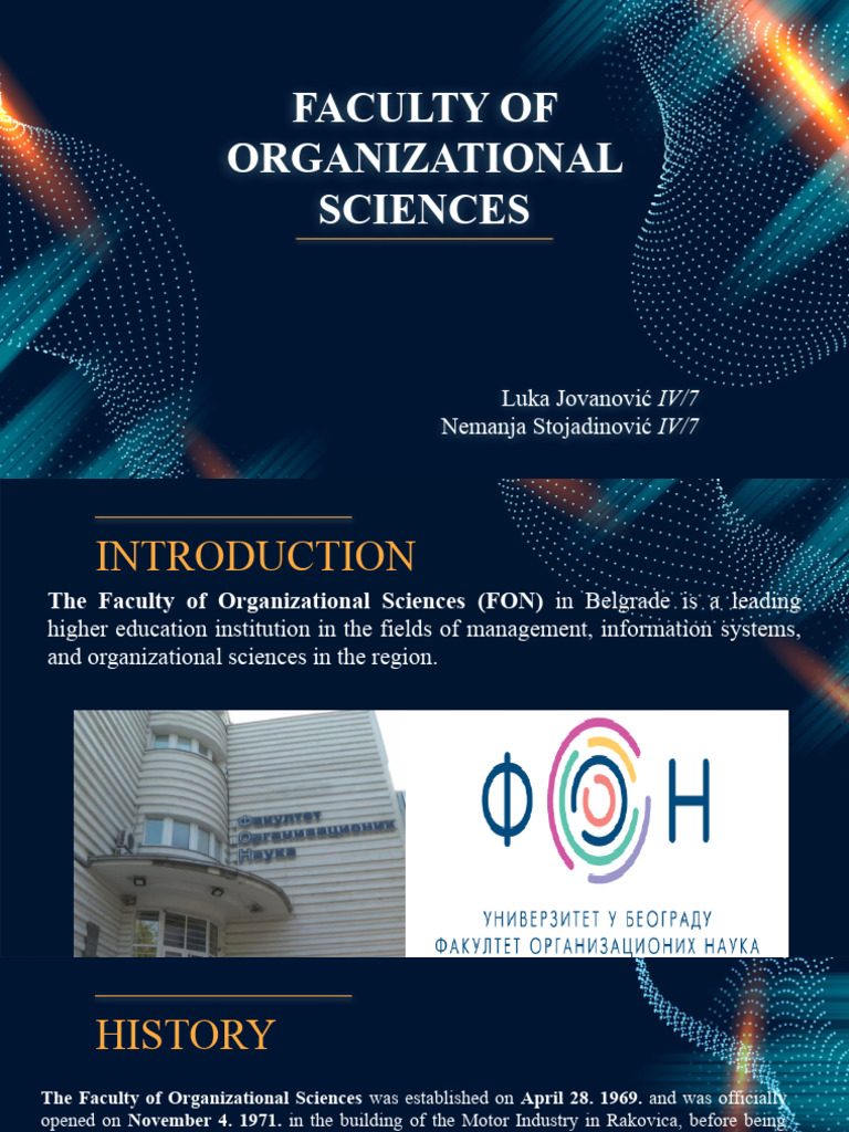 Faculty of Organizational Sciences: Luka Jovanović IV/7 Nemanja Stojadinović IV/7 | PDF ...