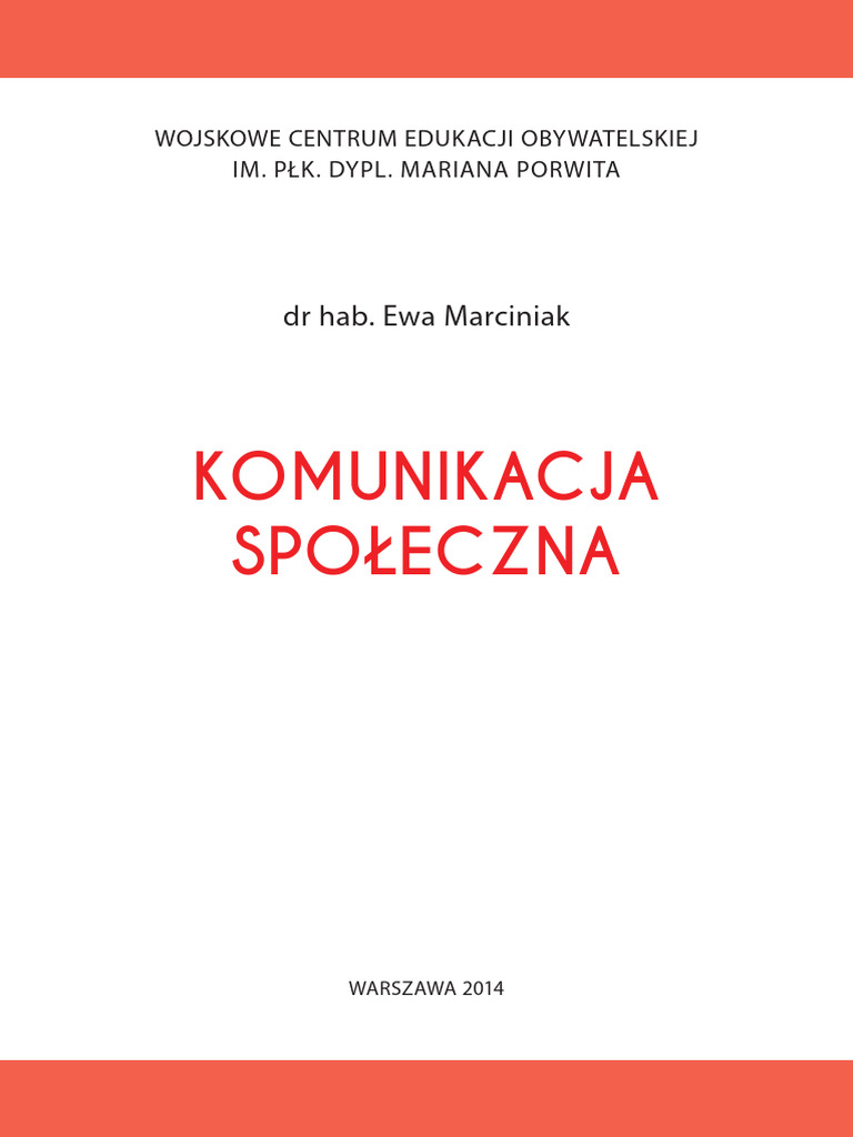 Komunikacja Spoeczna 2017 | PDF
