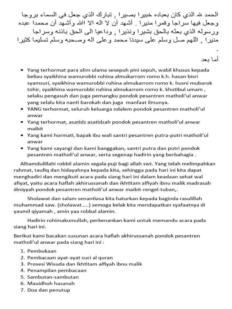 MC Haflah 2024 | PDF