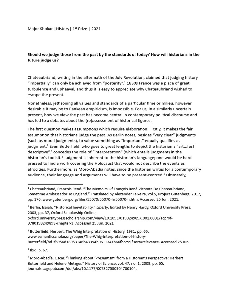 Shokar History 2021 1st (Edited) | PDF | Historian | Morality