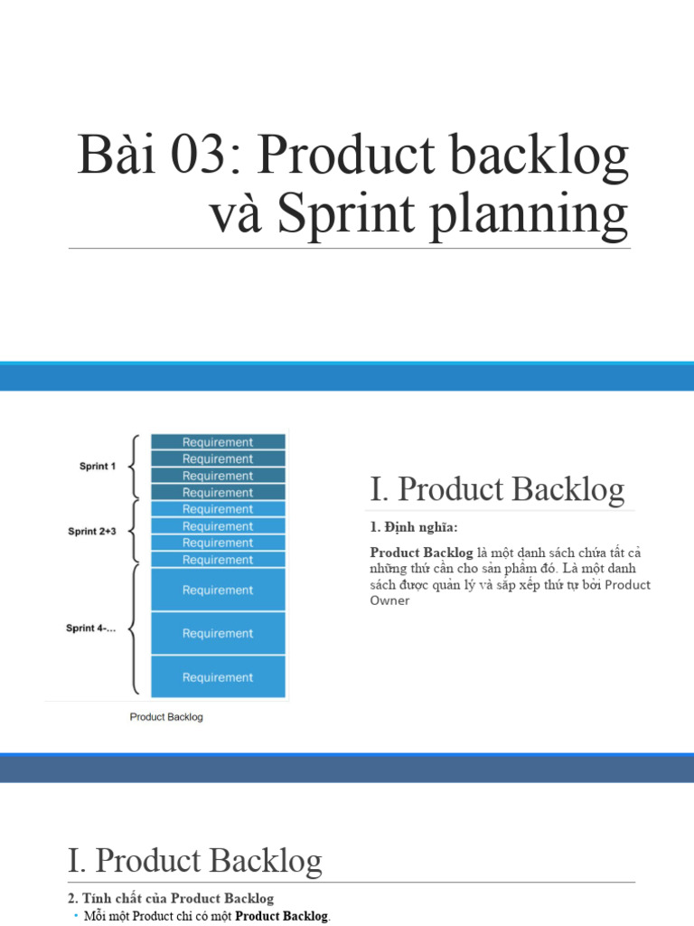 Bài 03 Product Backlog 0 Sprint Planning | PDF