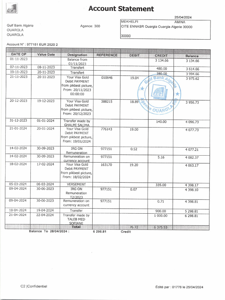 Account Statement | PDF