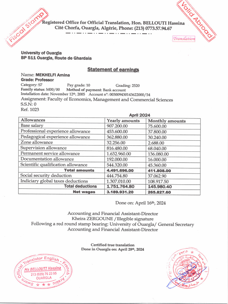 Statment Amina | PDF | Economies | Money