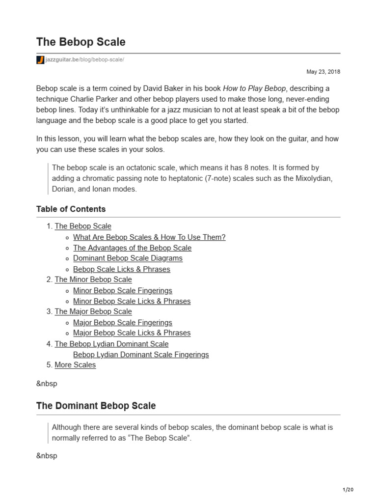 Jazzguitar - Be-The Bebop Scale | PDF | Chord (Music) | Scale (Music)