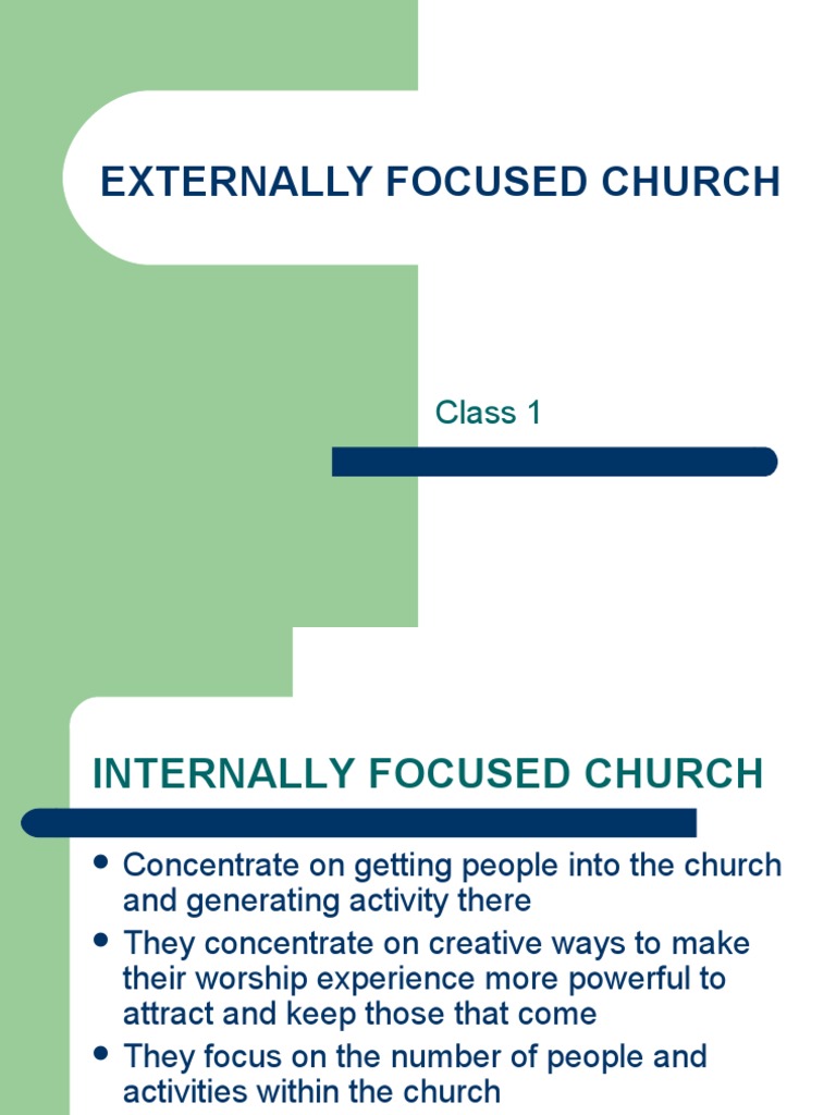 Externally Focused Church | PDF | Salt | Ancient Mediterranean Religions