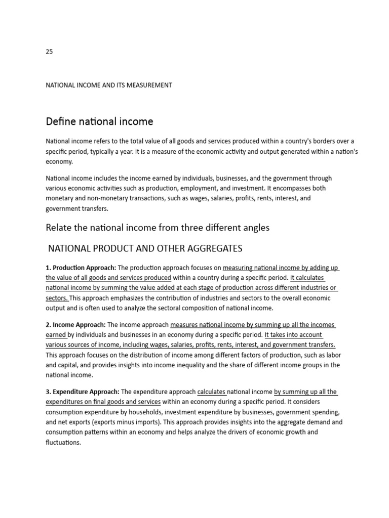 Eco, ch-25 National Income and Its Measurement | PDF | Income ...