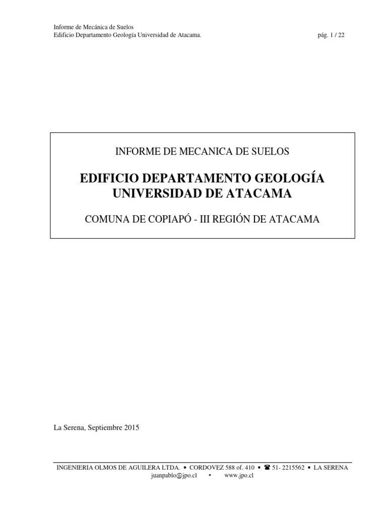 Informe Mecanica Suelos | PDF | Horticultura | Ciencias de la Tierra