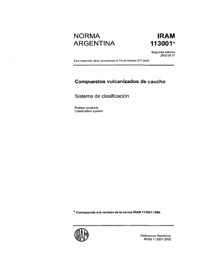 Norma Iram 113001 | PDF