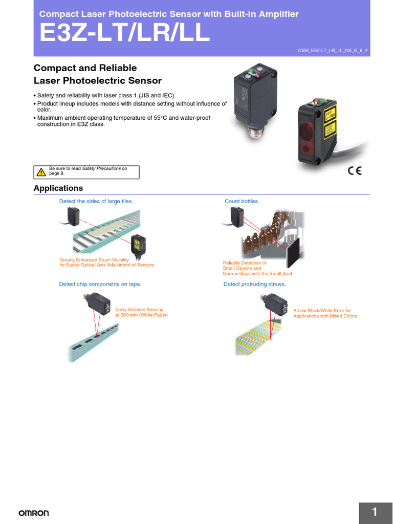 Compact Laser Photoelectric Sensor Guide | PDF | Power Supply | Bipolar ...