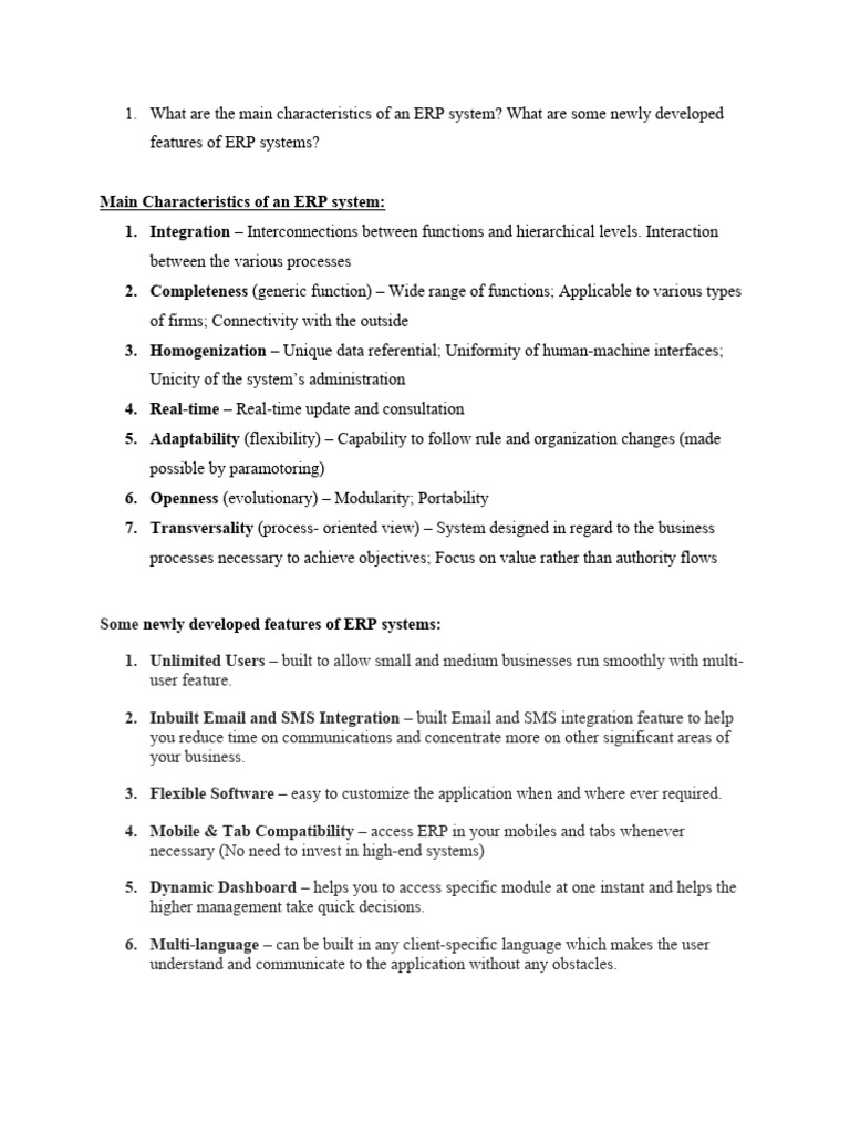 Enterprise Resource Planning - ERP Systems | PDF | Enterprise Resource ...