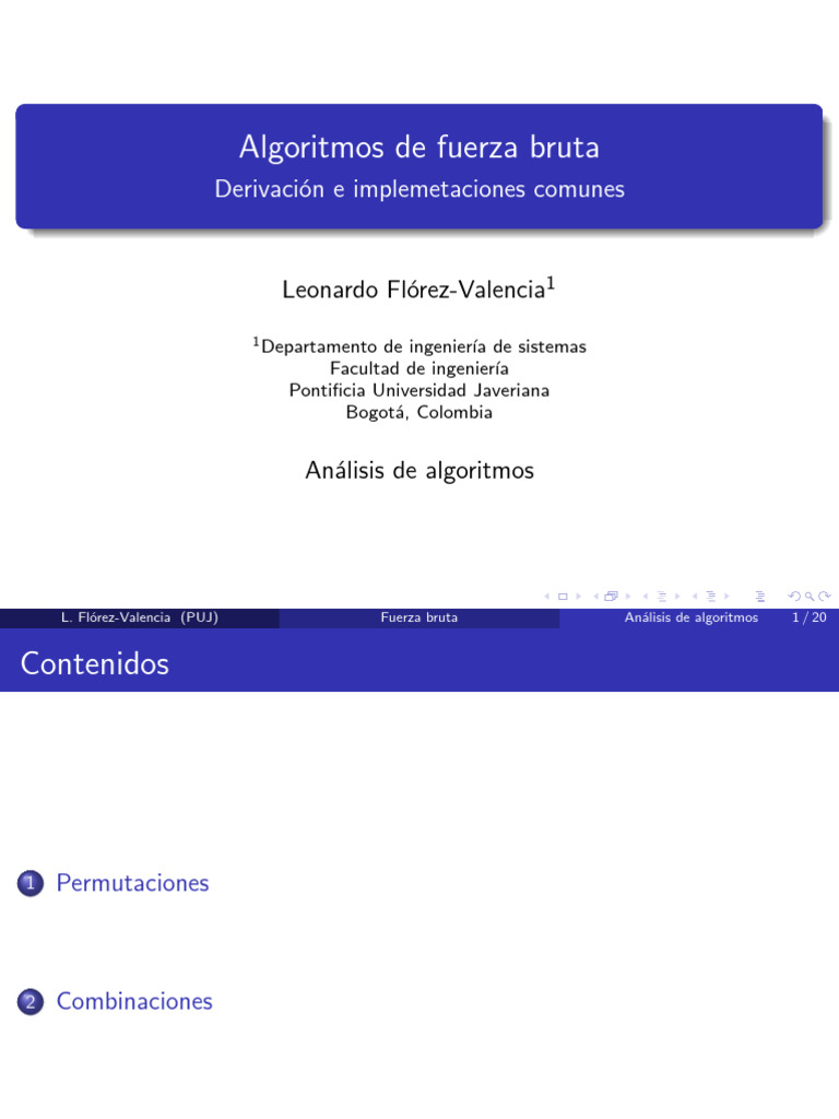 10 Fuerza Bruta | PDF | Algoritmos | Ingeniería de software