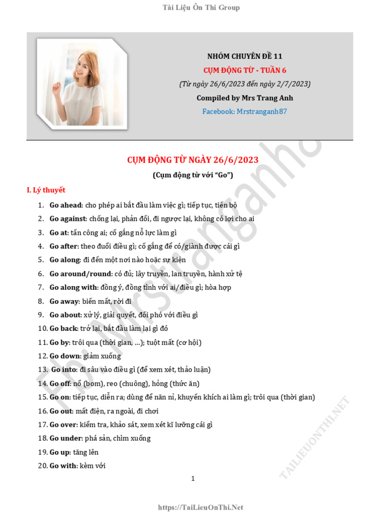 (CD1) Tuan 6 Cum Dong Tu 1 | PDF