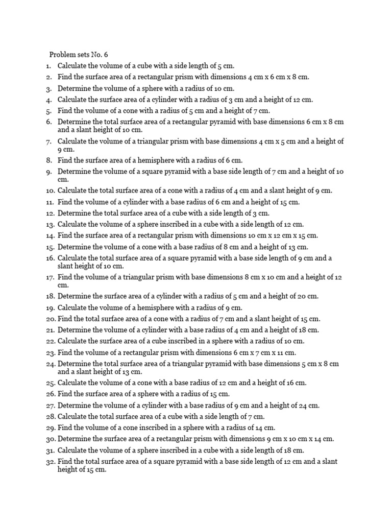 Math 110 Prob Sets 7 SOLID | Download Free PDF | Sphere | Area