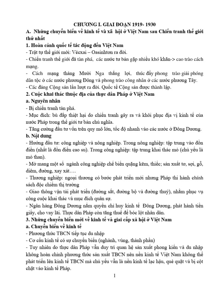 Tóm Tắt Kiến Thức LSVN 12 | PDF