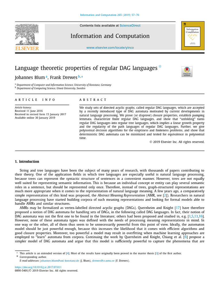 Regular DAG Languages in NLP | PDF | Graph Theory | Discrete Mathematics